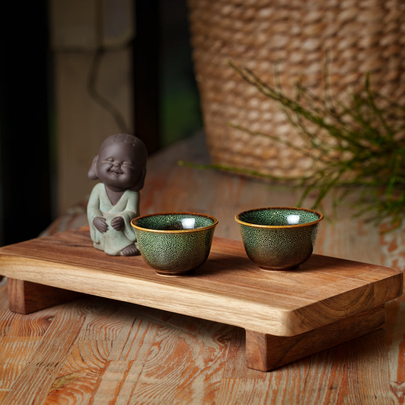 Green Crackle-Glaze Ceramic Tea Cup – Tejo